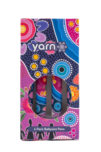 Aboriginal Art NAIDOC 2025 Ballpoint Pen 4 Pack - T.T | Yarn Marketplace