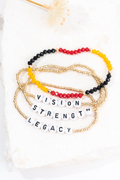 Aboriginal Art NAIDOC 2025 Bracelet - S.V.L.G.B.4PK | Yarn Marketplace