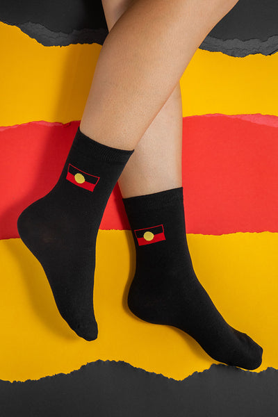 Aboriginal Flag Socks - Buy Indigenous Flag Socks
