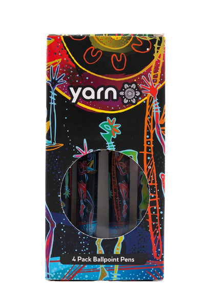 Aboriginal Art NAIDOC 2025 Ballpoint Pen 4 Pack - C.R | Yarn Marketplace