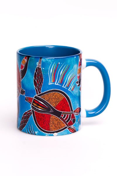 Aboriginal Art Coffee Mug Cup Ceramic Kitchen - T. | Yarn Marketplace