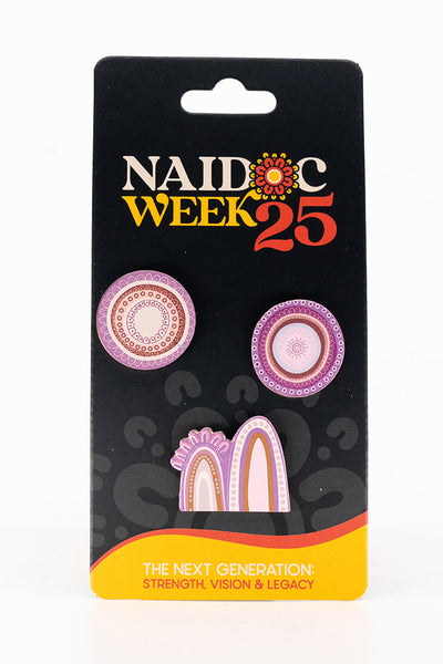 Aboriginal Art NAIDOC 2025 Lapel Pins - A.B.F | Yarn Marketplace