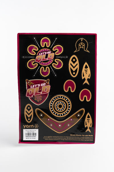 Maroon Warrior A4 Sticker Pack