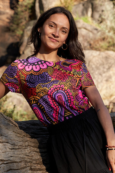 Aboriginal Art Cute Evening Tops Womens Clothes SALE Yarn Marketplace