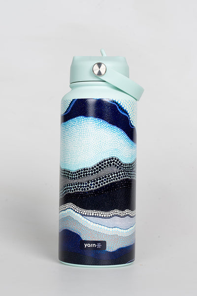 Garra-Goon (Ocean) (No.2) 1L Insulated Stainless Steel Drink Bottle wi