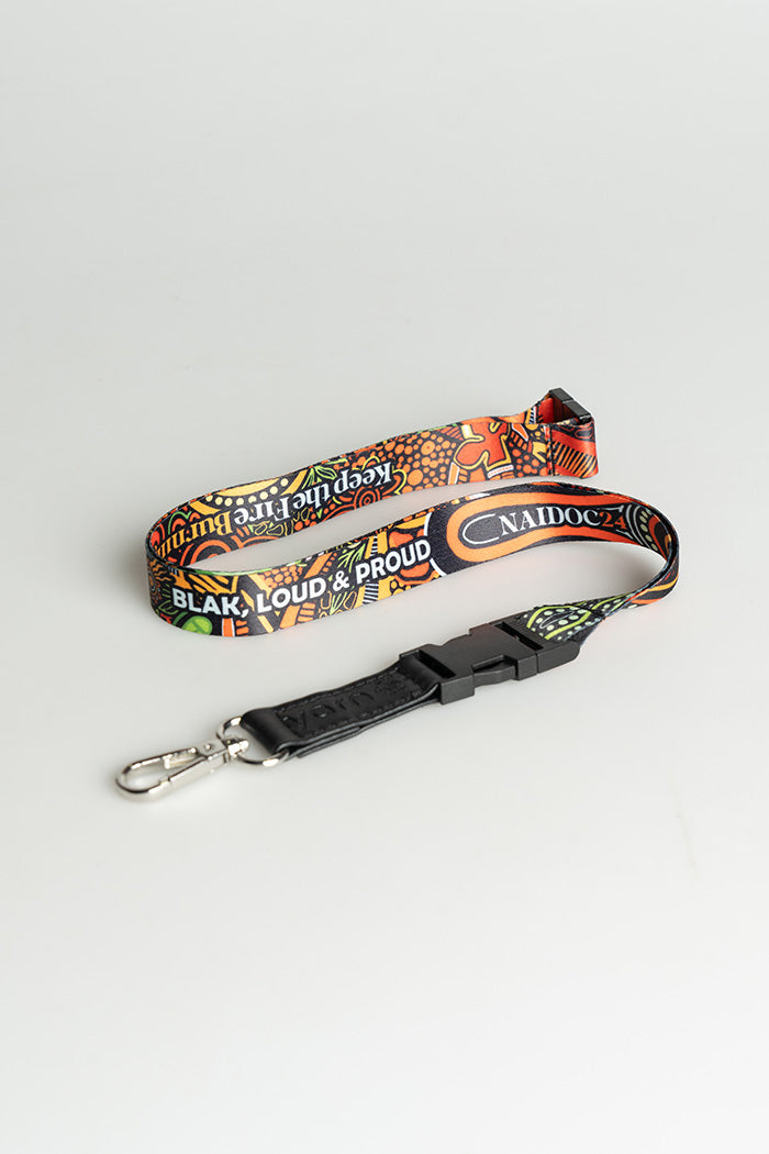 Aboriginal Art NAIDOC 2024 Premium Lanyard - P.D | Yarn Marketplace