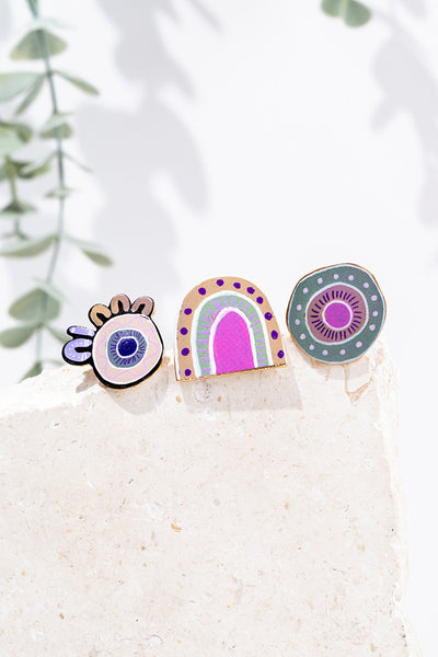 Aboriginal Art NAIDOC 2025 Lapel Pins - L.G | Yarn Marketplace