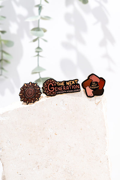 Aboriginal Art NAIDOC 2025 Lapel Pins - A.K | Yarn Marketplace