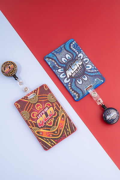 Maroon Warrior Retractable Card Holder with Clip - FREE GIFT