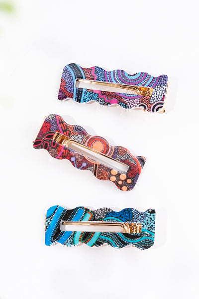 Jessica Begg Snap Hair Clip (Wave) Collection (3 Pack)