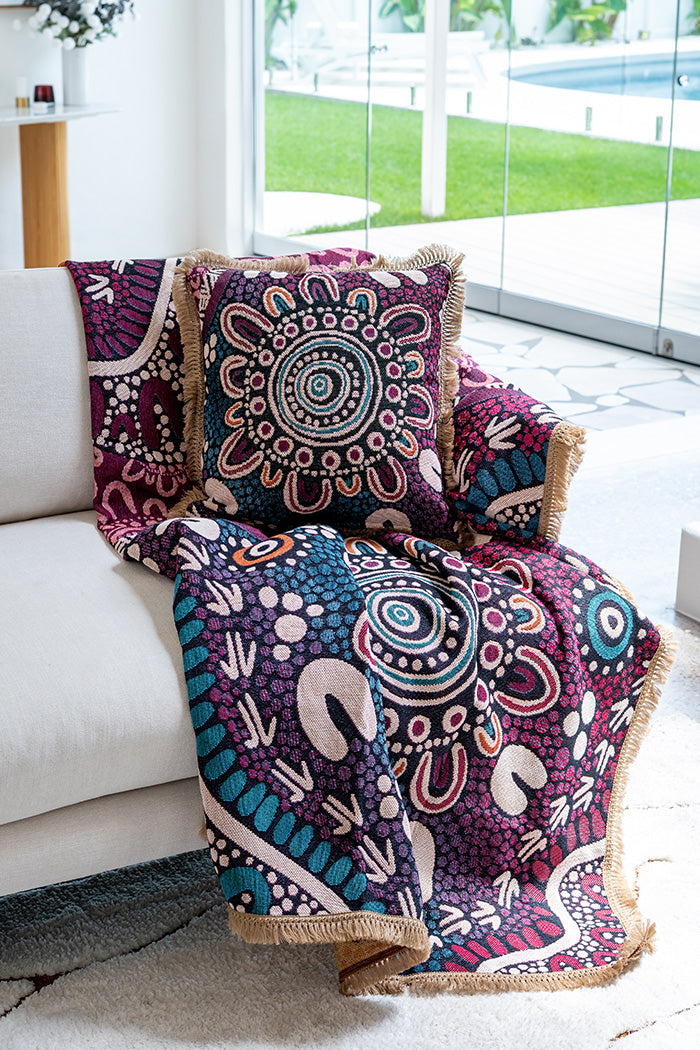 Bila 100% Recycled Cotton Knitted Throw Rug (160cm x 200cm)