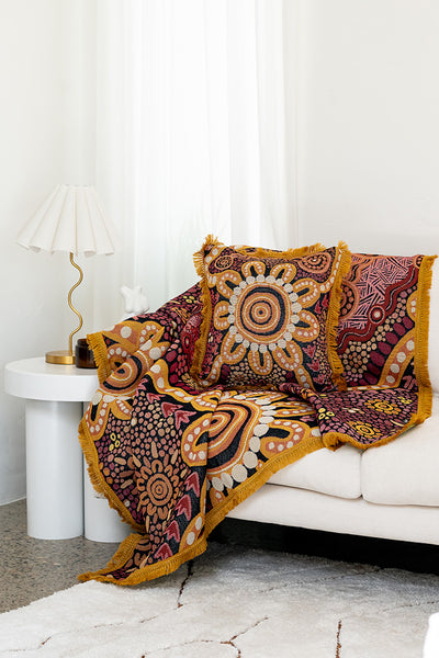 Mingaan 100% Recycled Cotton Knitted Throw Rug (160cm x 200cm)