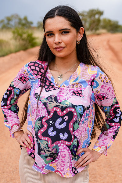 Aboriginal Blouses - Unique Work Blouses for Women