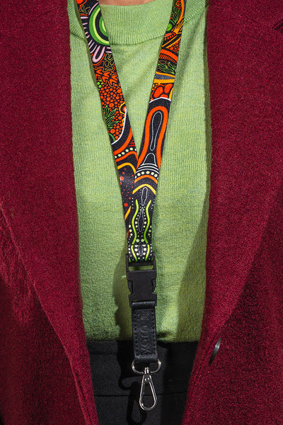 Aboriginal Art NAIDOC 2024 Premium Lanyard - P.D | Yarn Marketplace