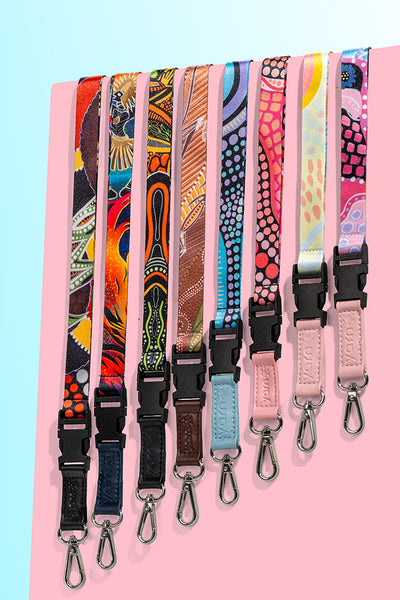 Aboriginal Art NAIDOC 2024 Premium Lanyard - P.D | Yarn Marketplace