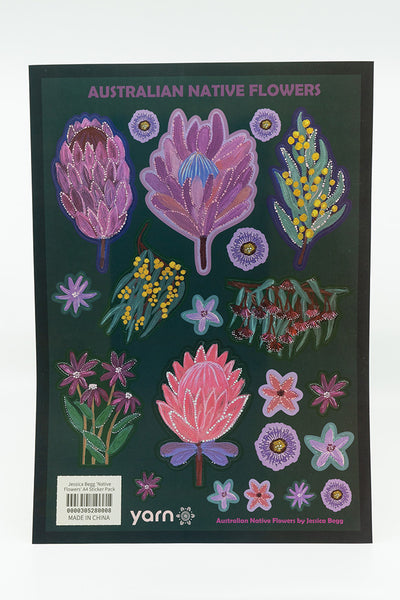 Jessica Begg 'Native Flowers' A4 Sticker Pack (3 Pack)