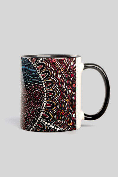Aboriginal Art Coffee Mug Cup Ceramic Kitchen - HON | Yarn Marketplace