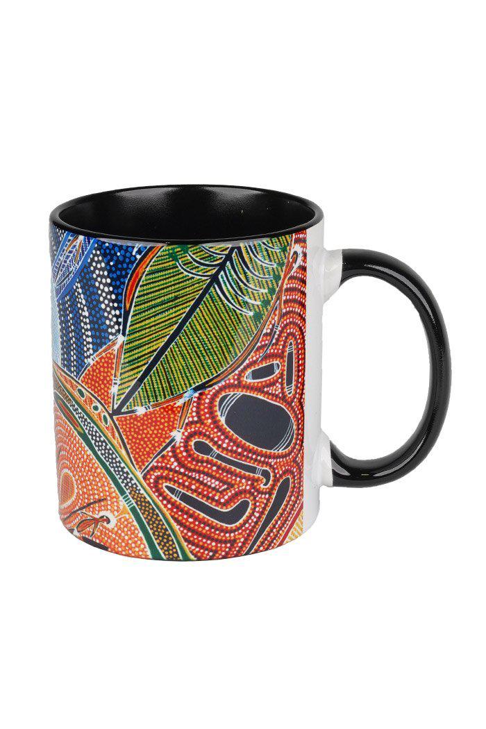Aboriginal Art Coffee Mug Set Ceramic Kitchen - C.C | Yarn Marketplace