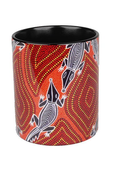 Aboriginal Art Coffee Mug Set Ceramic Kitchen - C.C | Yarn Marketplace