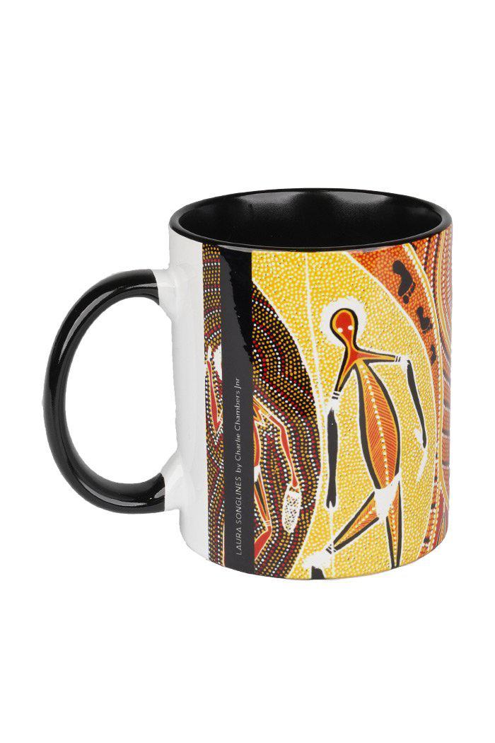 Aboriginal Art Coffee Mug Set Ceramic Kitchen - C.C | Yarn Marketplace