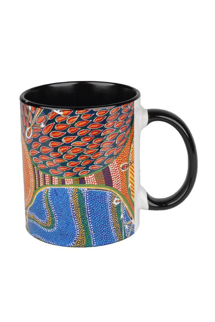 Aboriginal Art Coffee Mug Set Ceramic Kitchen - C.C | Yarn Marketplace