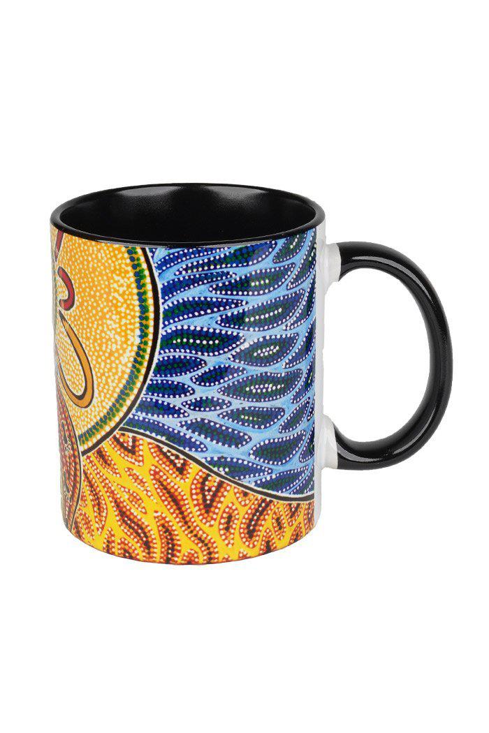 Aboriginal Art Coffee Mug Set Ceramic Kitchen - C.C | Yarn Marketplace