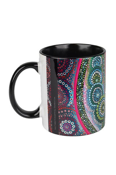 Aboriginal Art Coffee Mug Set Ceramic Kitchen - S.L | Yarn Marketplace